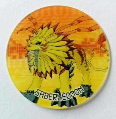 TAZO 3D DIGIMON VOL. I DKV #036 SABERLEOMON 2020 PERU Pogs Flips ...