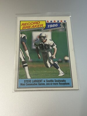 1987 Topps Steve Largent Seattle Seahawks #5 Record Breaking 1986 | eBay