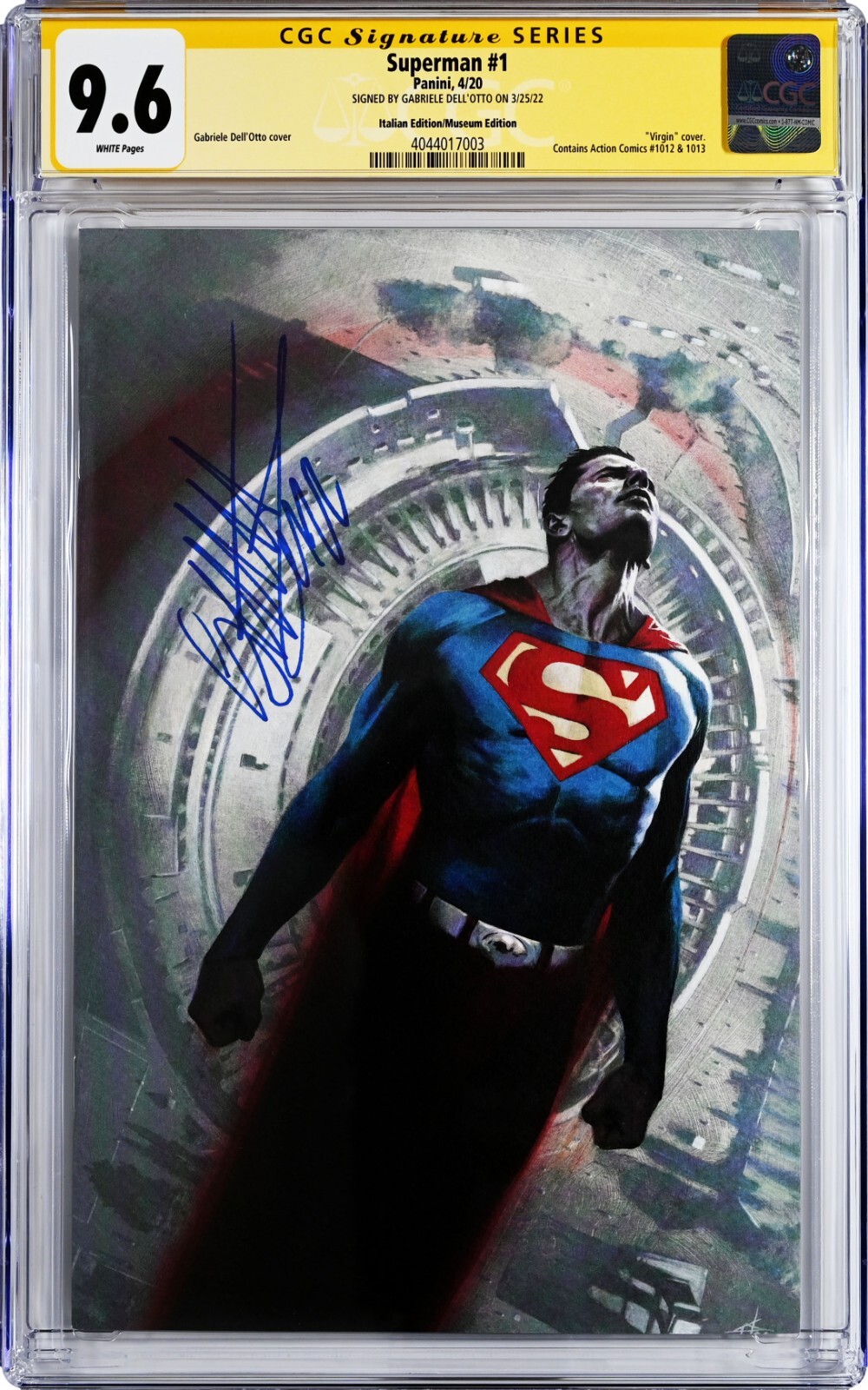 SUPERMAN #1 ITALIAN MUSEUM EDITION SIGNED BY GABRIELE DELL'OTTO CGC SS ...