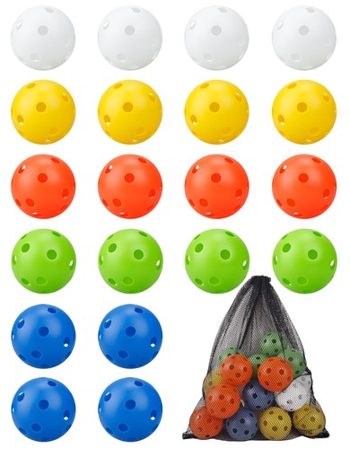 20 Pack Plastic Baseball Practice Balls - Hard Training Baseballs for ...