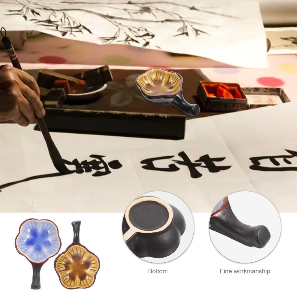 2 Pcs Tea Bag Dish Desktop Ink Decor Decorative Ink-stone Ornament ...