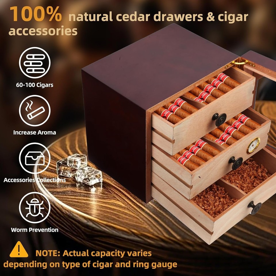 Large Cigar Humidor, Cigar Humidor Cabinets,Cedar Wood Humidor Cigar ...