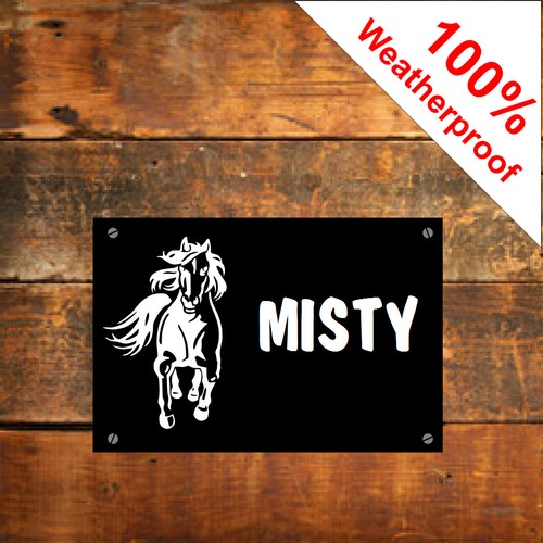 Custom made Stable door sign with horse Pony Horses name 1960WBK ...