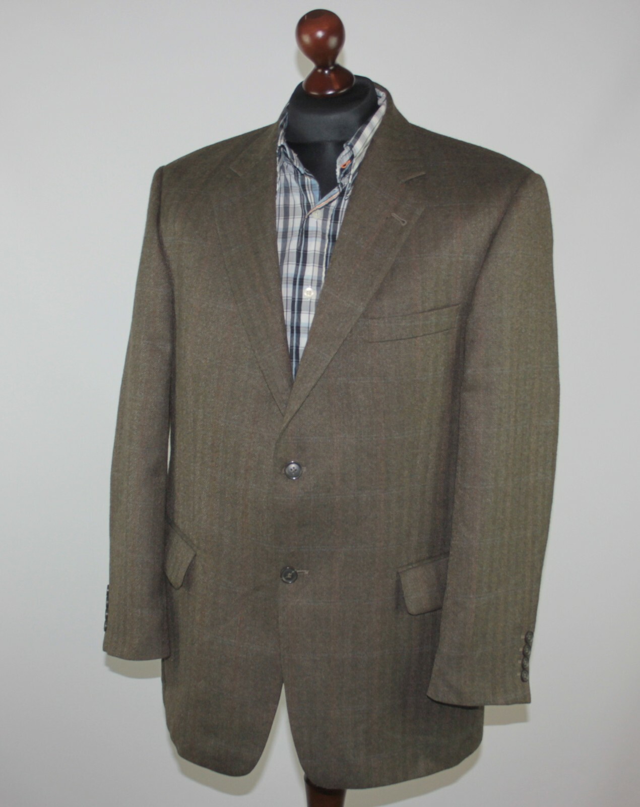 Mario Barutti mens Herringbone wool blazer jacket Siz… - Gem
