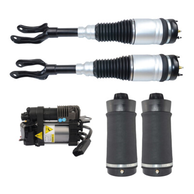 Front & Rear Air Suspension Struts + Compressor for 2011-15 Jeep Grand ...