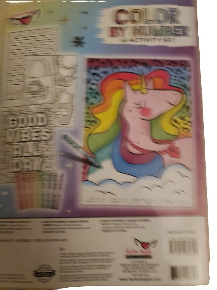 Fashion Angels Color By Number & Activity Set Girl Power 30+ Pages 8 ...