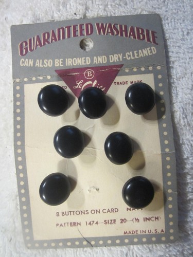 7 of 8 Perfect Le Chic Navy Blue Buttons, Rounded Tops,Self-Shanked ...