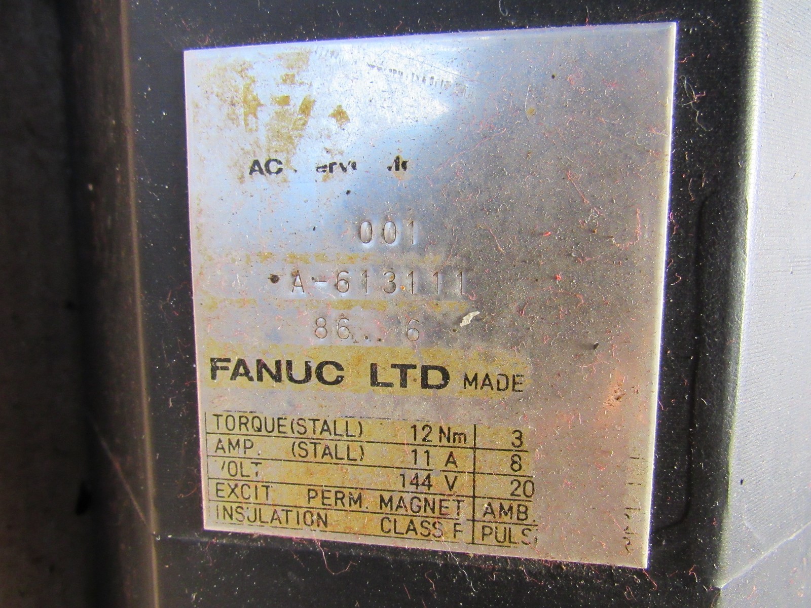 FANUC AC SERVO MOTOR X Y Z AXIS, W FANUC 10M SYSTEM FR TAKISAWA MAC-V2E ...
