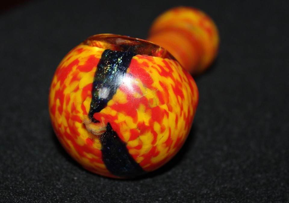 4 1/2" AUTUMN HARVEST TWIST Thick Glass Tobacco Smoking Pipe THICK pipe ...