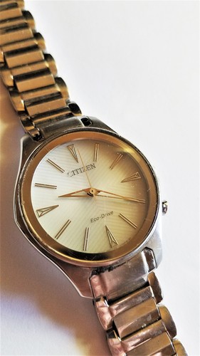 Citizen Men E031-S112389 Eco Drive Silver Tone Watch Textured Dial ...