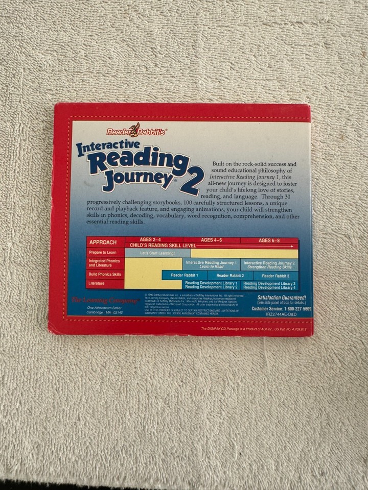 Reader Rabbit's Interactive Reading Journey 2 1996 The Learning Company ...