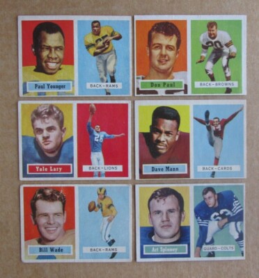 1957 TOPPS FOOTBALL CARD SINGLES COMPLETE YOUR SET PICK CHOOSE UPDATED ...