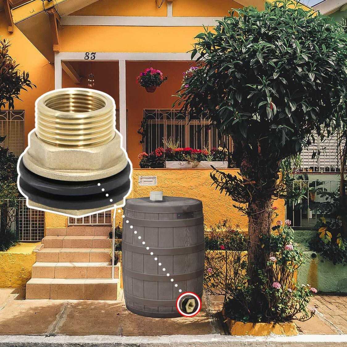 Tank Bulkhead Fitting Connector 3/4" Male 1/2" Female Water Tanks ...