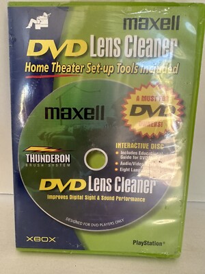 Maxell DVD Lens Cleaner Laser Thunderon Brush System XBOX PLAYSTATION ...