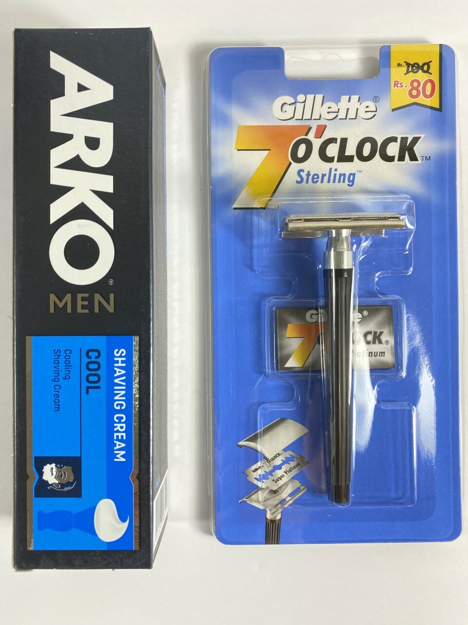 Gillette Sterling 7o'clock Double Edge Razor /1 Platinum Blade /ARKO ...
