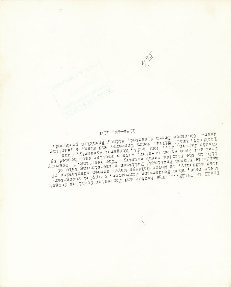 JANE WYMAN CLAUDE JARMAN Original Vintage 1946 THE TEARLING MGM Studio ...