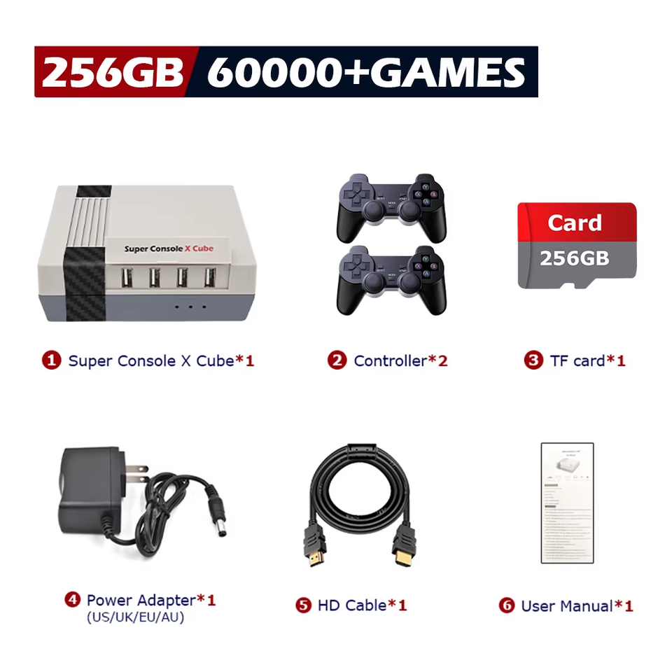 Super Console X Cube Retro Game Console 60000 Video Games Emulators for ...