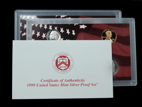 Lot of 2x 1999-S United States Mint Silver Proof Sets in Box w/ COA | eBay