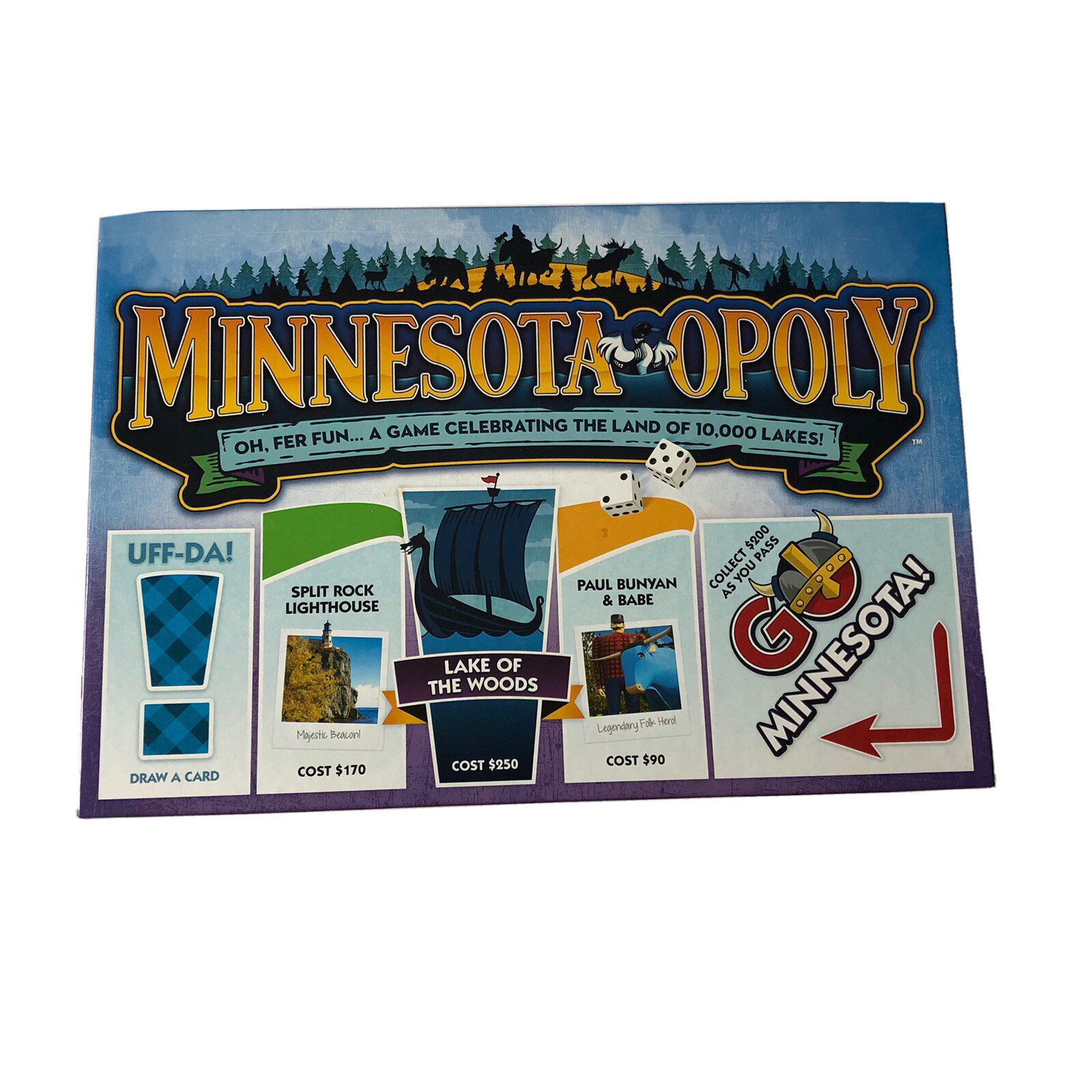 Minnesota Opoly Monopoly Game Uff-Da. Oh Fer Fun Celebrating 10,000 ...