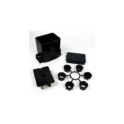 Wiremold 880MP, 5-1/2" x 4-1/8" x 6", 2 or 3-Gang, Black, PVC, Floor ...