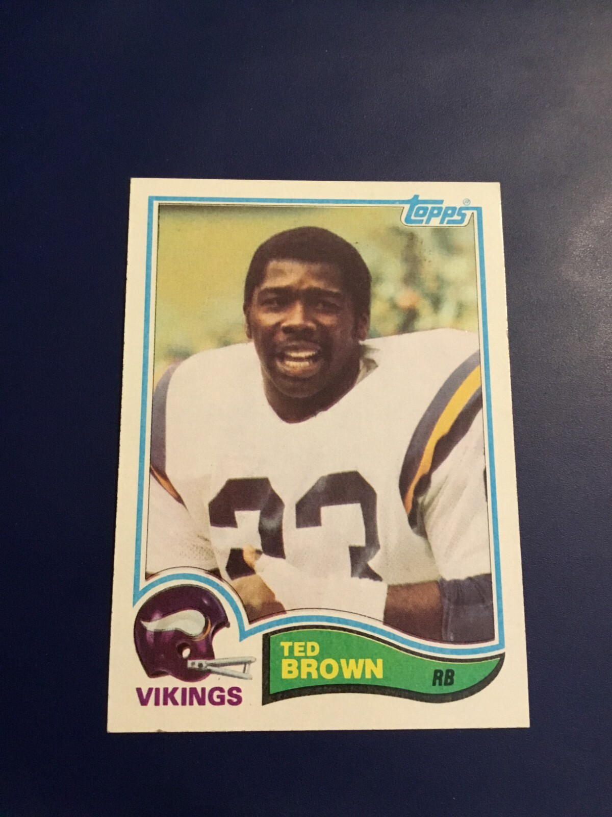 1982 Topps # 391 TED BROWN Minnesota Vikings Great Card! | eBay