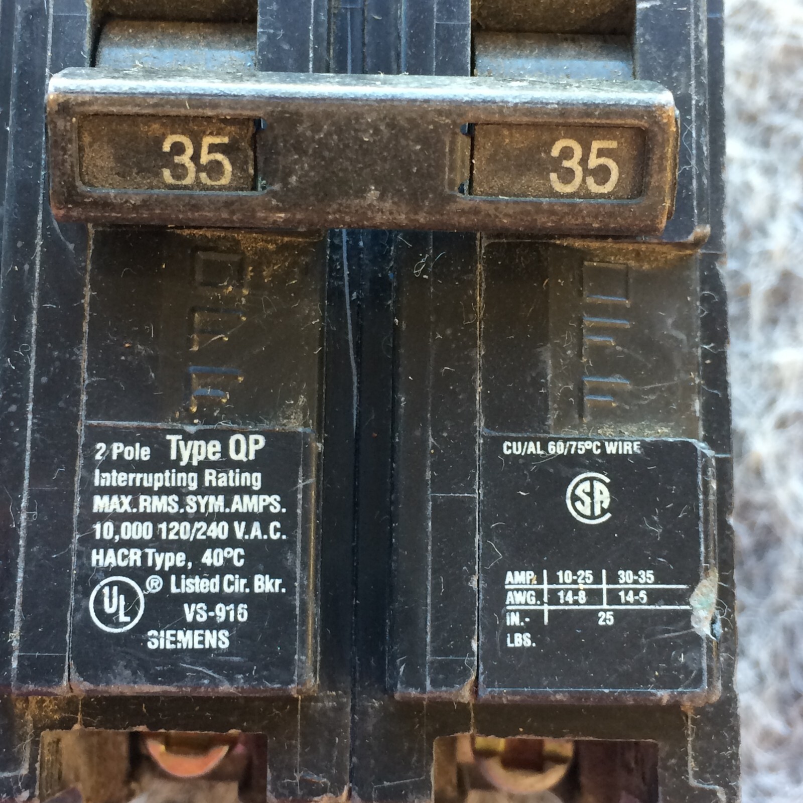 Siemens Q235 35-Amp 2-Pole Type QP Circuit Breaker 884454842894| eBay