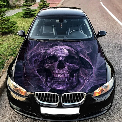 Skull Evil Hood Wrap Decal Film Vinyl Sticker Graphic Fantasy Fit Any ...