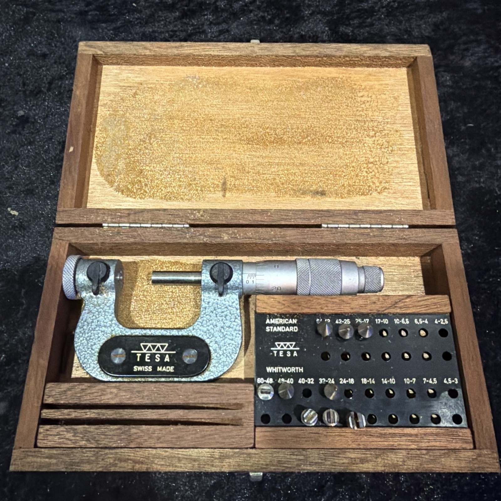 TESA 0-1" 1THREAD ANVIL MICROMETER 9 Anvils - box | eBay