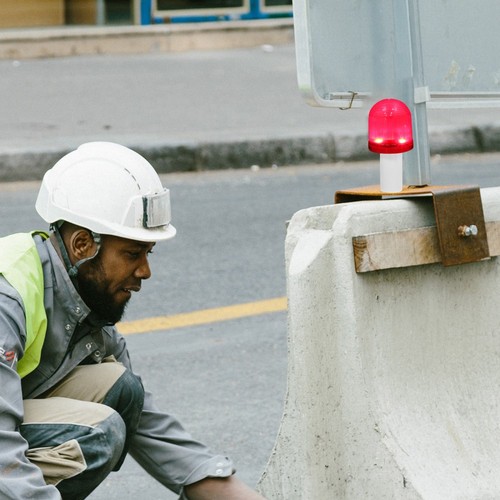 4pcs Traffic Light Traffic Cone Topper Warning Light Traffic Flashing ...