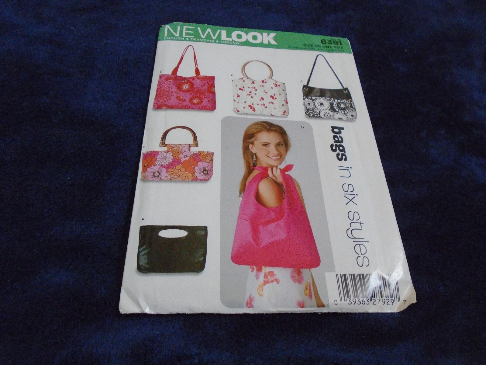 New Look 6391 Bags in Six Styles, Uncut | eBay