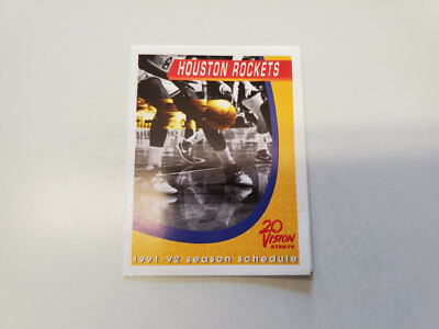 RS20 Houston Rockets 1991/92 NBA Basketball Pocket Schedule - KTXH ...
