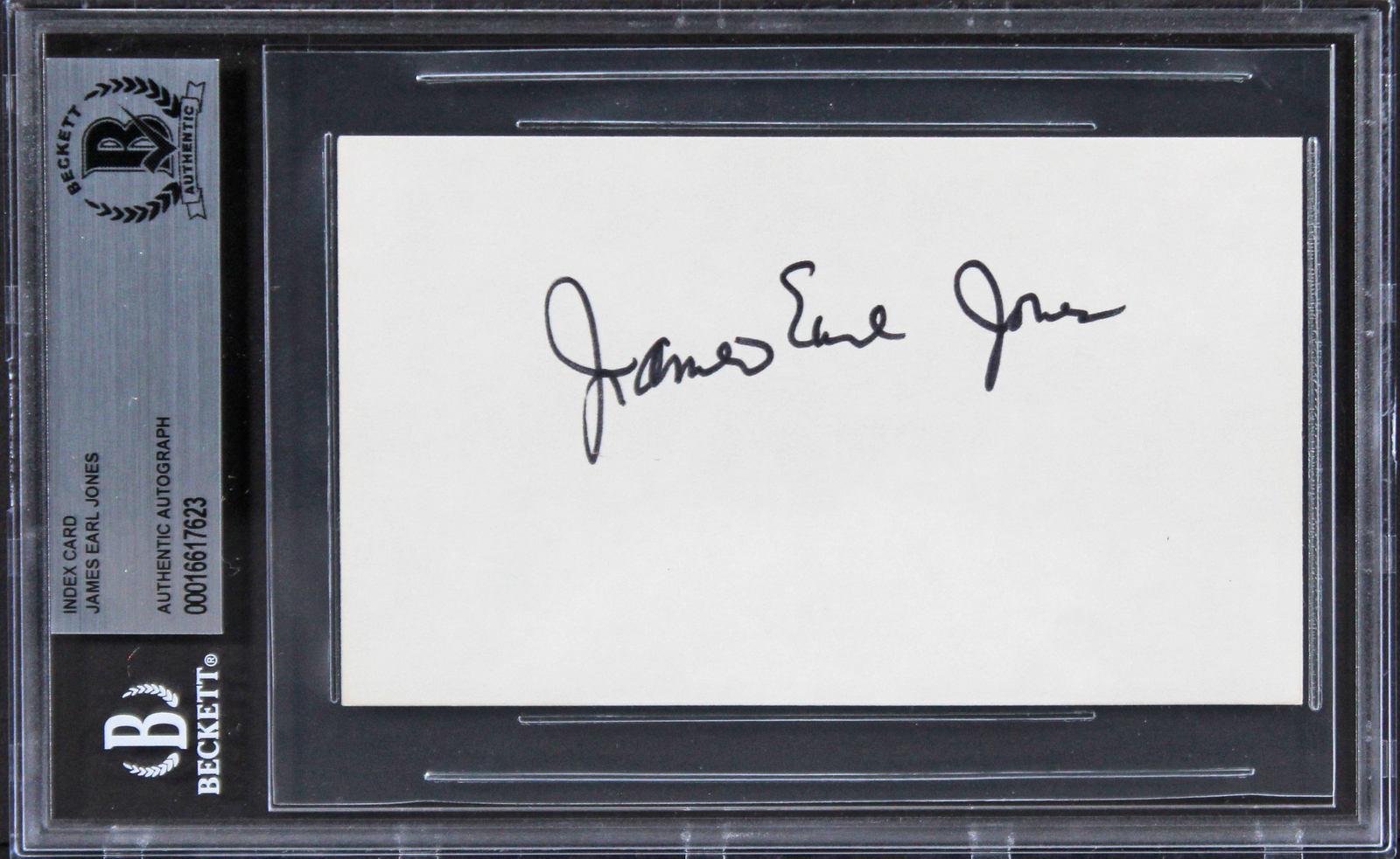 James Earl Jones Star Wars Authentic Signed 3x5 Index Card BAS Slabbed ...