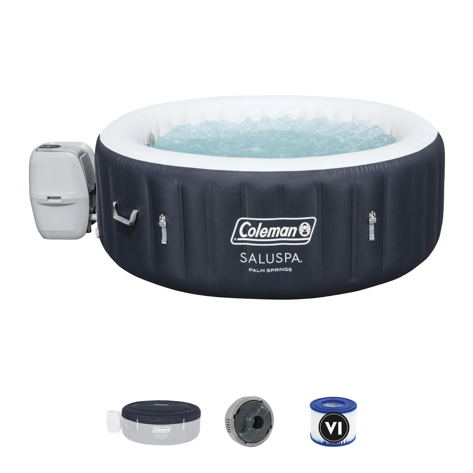 Bestway Coleman Lay-Z Spa 77 in. Round 28 in. Deep Spa Package-54131E ...