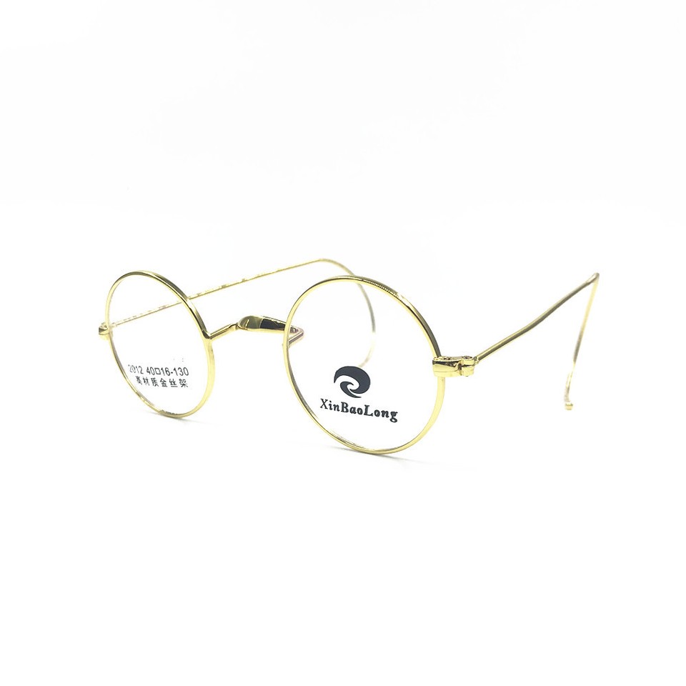 Vintage Round Antique Wire Rim Eyeglass Frames Flexible Full Rim ...
