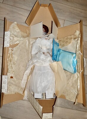 Franklin Mint Heirloom Dolls Gibson Girl Bride Doll Porcelain Red Head ...