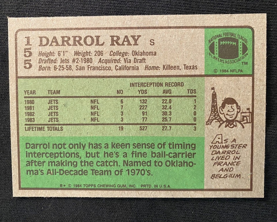 1984 Topps - #155 Darrol Ray | eBay