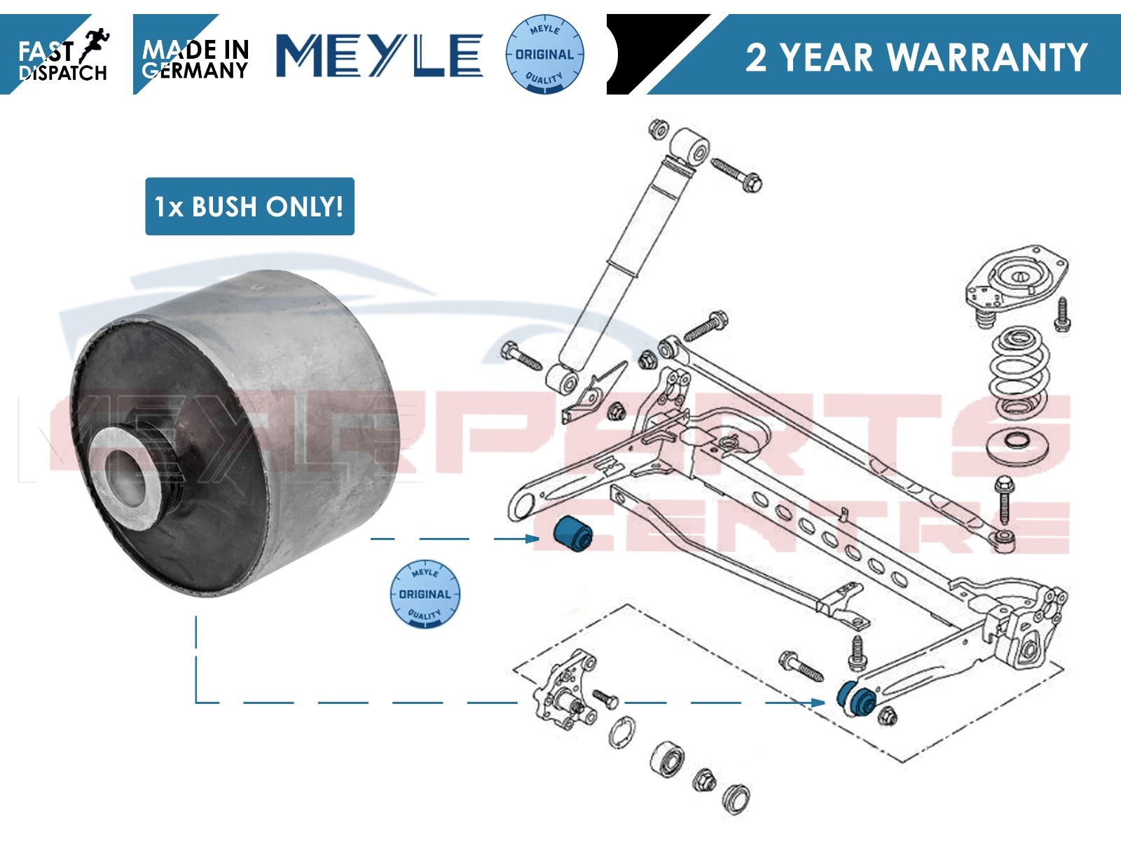 FOR RENAULT TRAFIC II 2001- FRONT AXLE BEAM MOUNTING BUSH 8200039132 ...