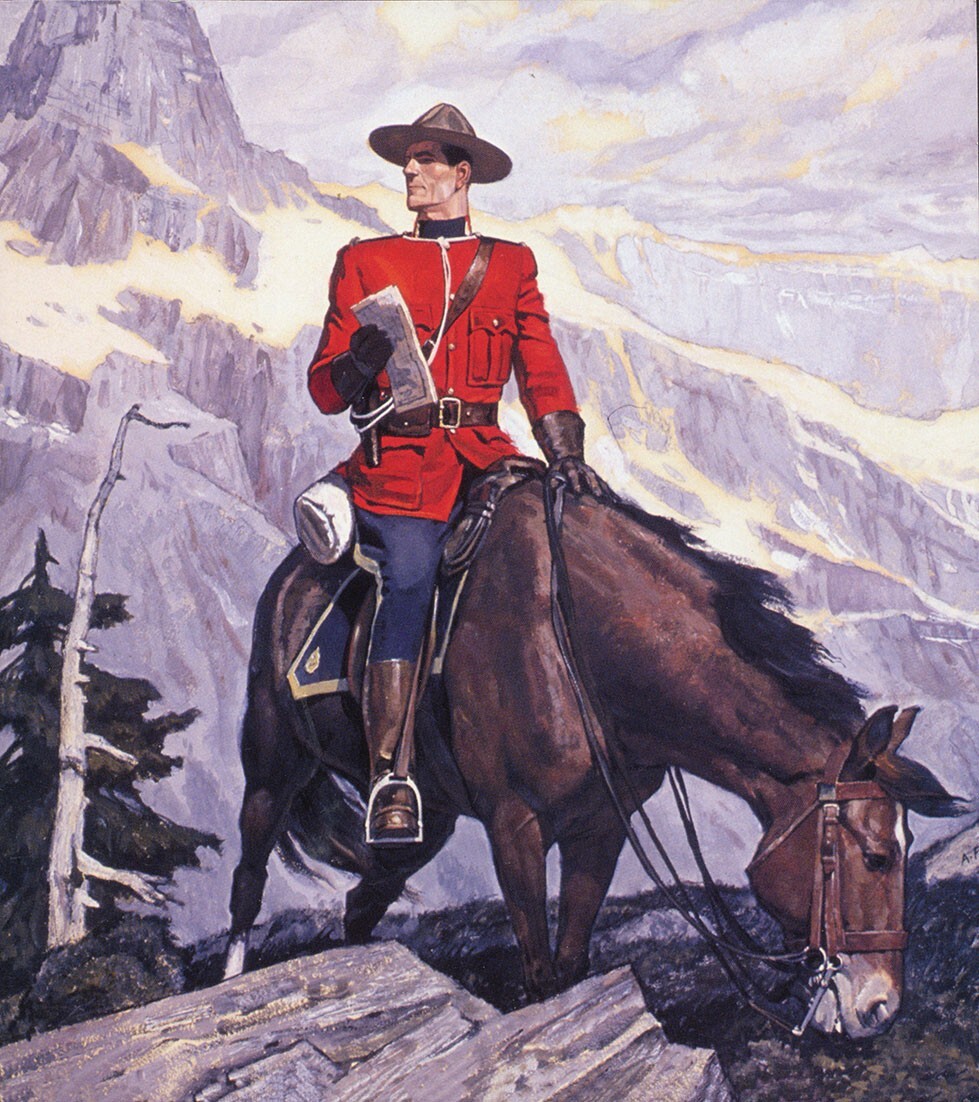 Canadian Mountie On Horse