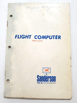 Sanderson Flight Computer Private Course Manual 1963 | eBay