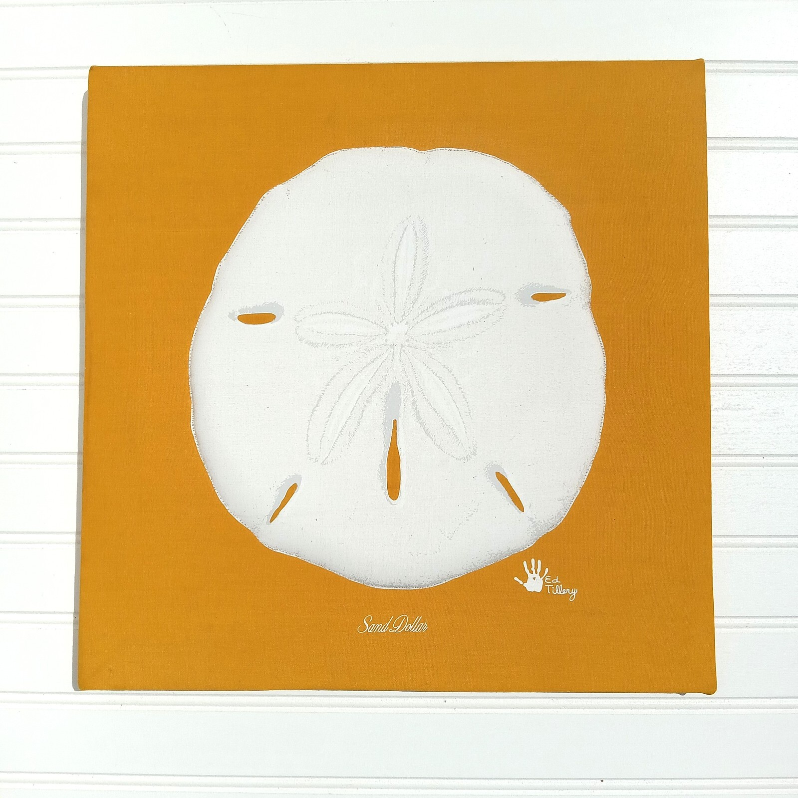 ED TILLERY Sand Dollar Wall Art Canvas Quilted Puffy Beach Seashell ...