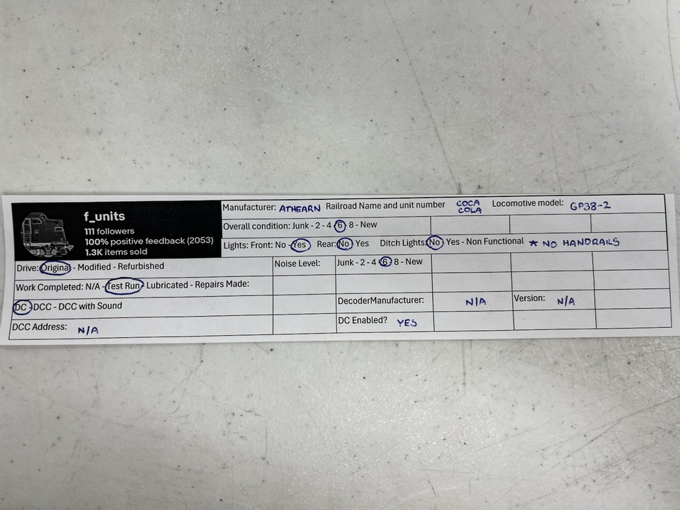 Athearn HO Coca Cola GP38-2 Coke Swish Catch The Wave Licensed Train ...