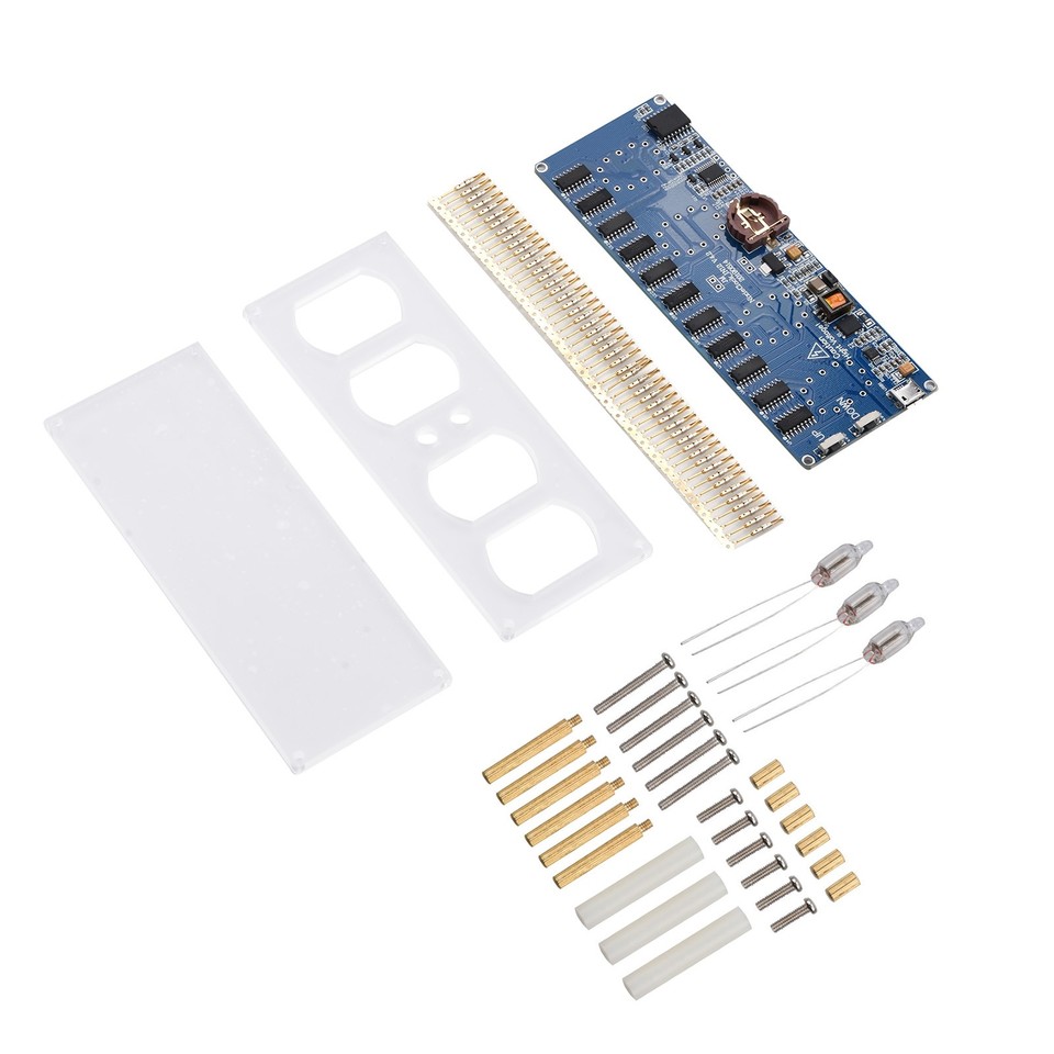 DIY IN-12 Nixie Tube PCBA Kit Digital Clock Circuit Board-Set Without ...