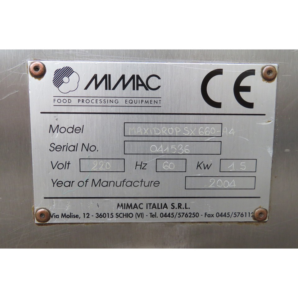 Mimac MAXIDROP Cookie Depositor, Used Excellent Condition | eBay