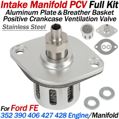 Intake Manifold Positive Crankcase Valve PCV Kit For Ford FE 352 390 ...