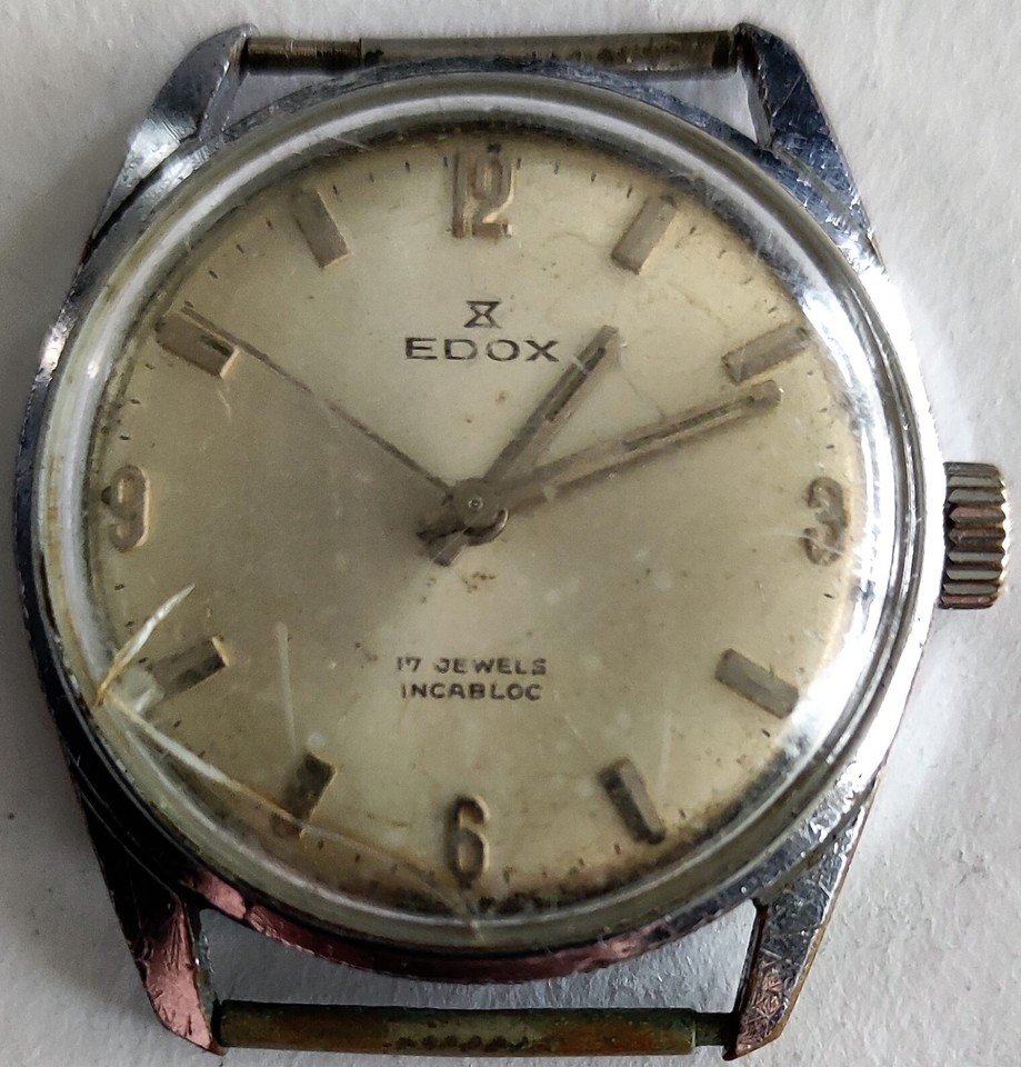 Vintage EDOX 17 Jewels Incabloc Men's Analog Watch | eBay