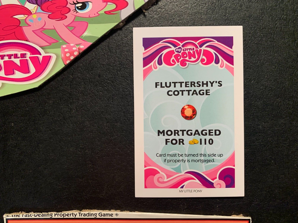 Monopoly My Little Pony FLUTTERSHY'S COTTAGE Title Deed Card 2013 | eBay