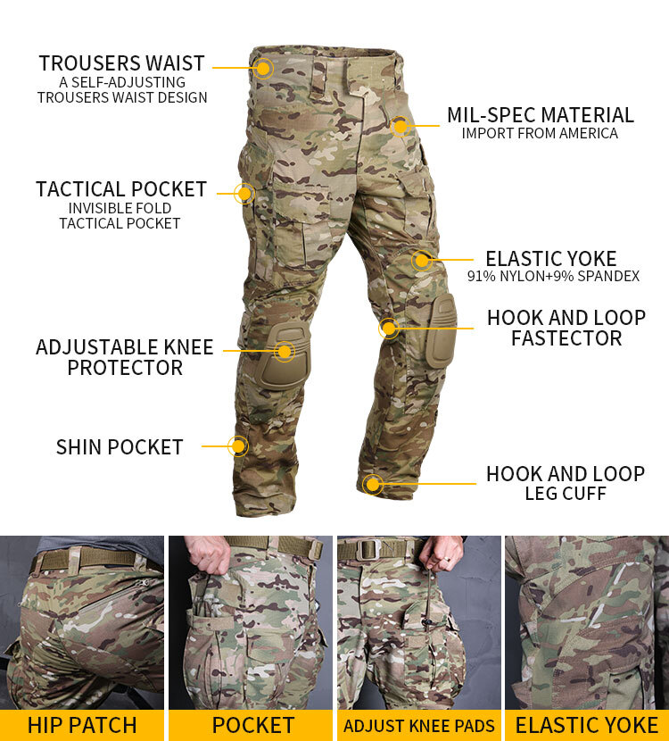 Emersongear G3 Combat Pants Mens Duty Camo Cargo Airsoft Trousers ...