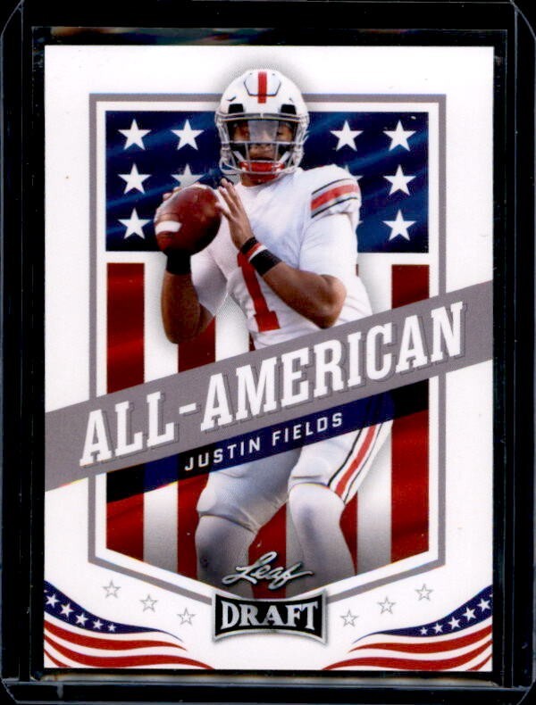 2021 Leaf Draft - [Base] #49 - All-American - Justin Fields rc | eBay