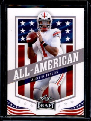 2021 Leaf Draft - [Base] #49 - All-American - Justin Fields rc | eBay