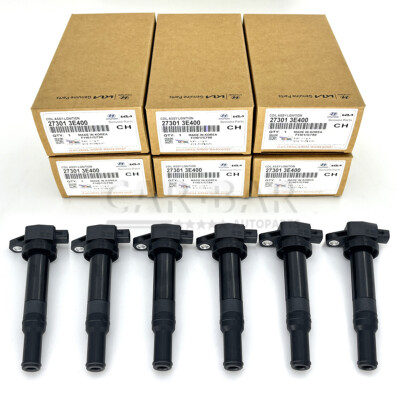 6x Ignition Coil 27301-3E400 for Hyundai Santa Fe Kia Rondo 2007-2011 2 ...